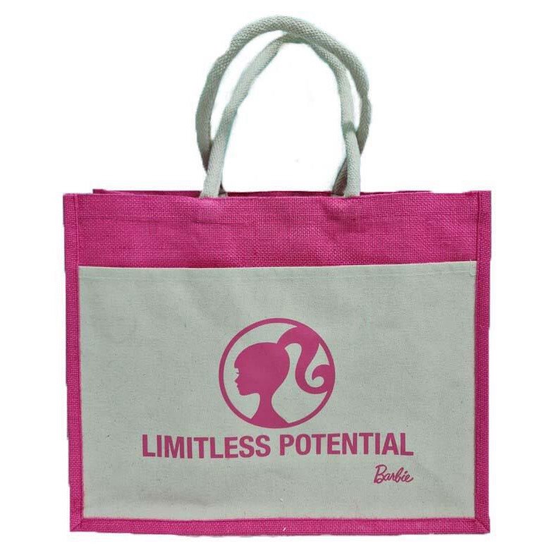 Barbie Limitless Potential Jute Bag, Women's Fashion, Bags & Wallets ...