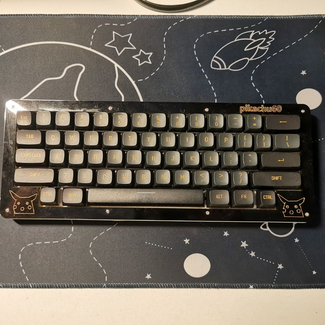 MODDED CUSTOM PIKACHU KEYBOARD HHKB 60% , Computers & Tech, Parts ...