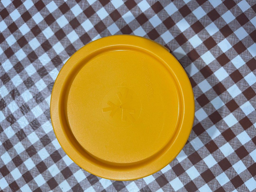 Brand New Yellow Tupperware Round Container, Furniture & Home Living ...