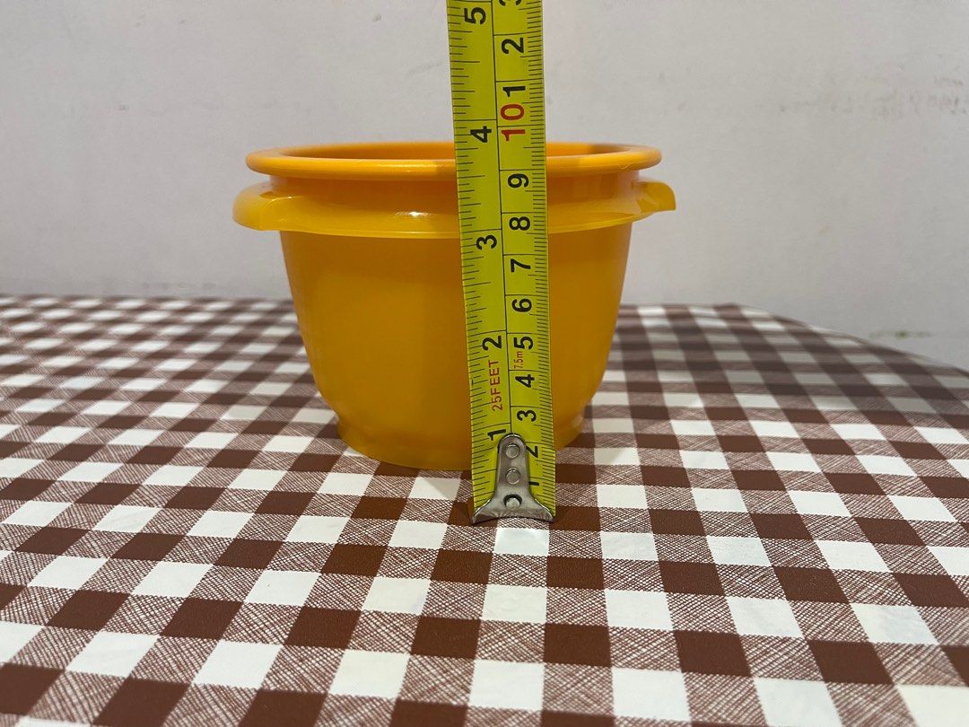 Brand New Yellow Tupperware Round Container, Furniture & Home Living ...