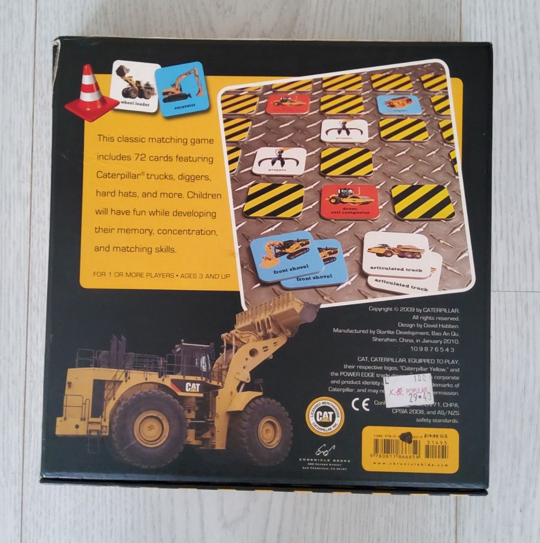 Caterpillar - Big Trucks and Diggers Matching Game - Flip & Match Card ...