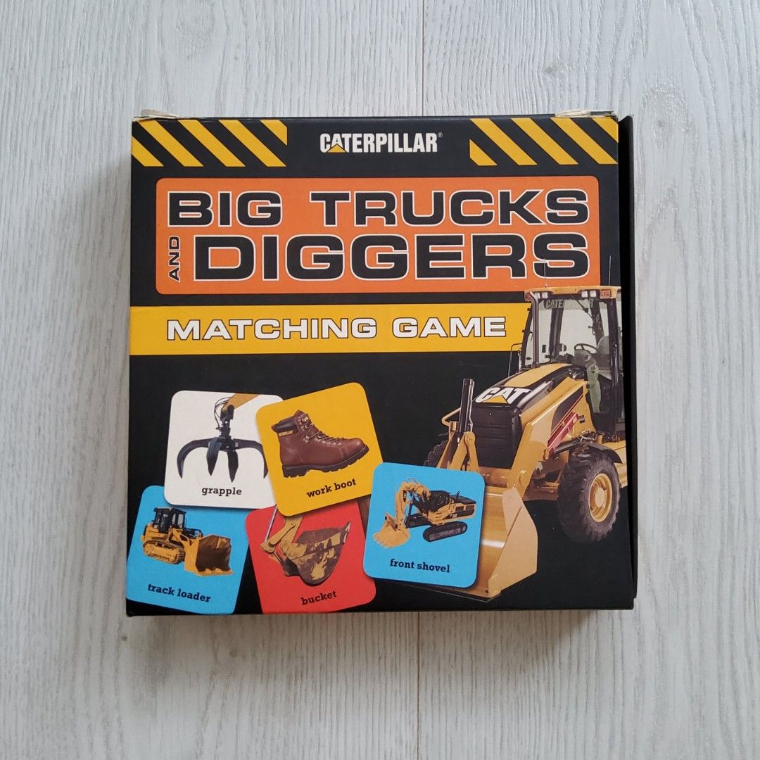 Caterpillar - Big Trucks and Diggers Matching Game - Flip & Match Card ...
