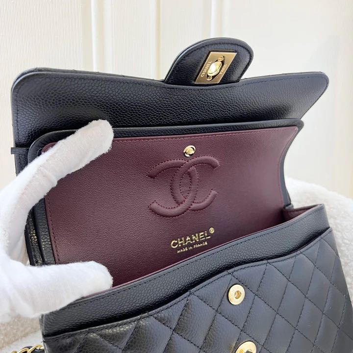 Chanel Small Classic Flap CF in Black Caviar GHW, Luxury, Bags ...