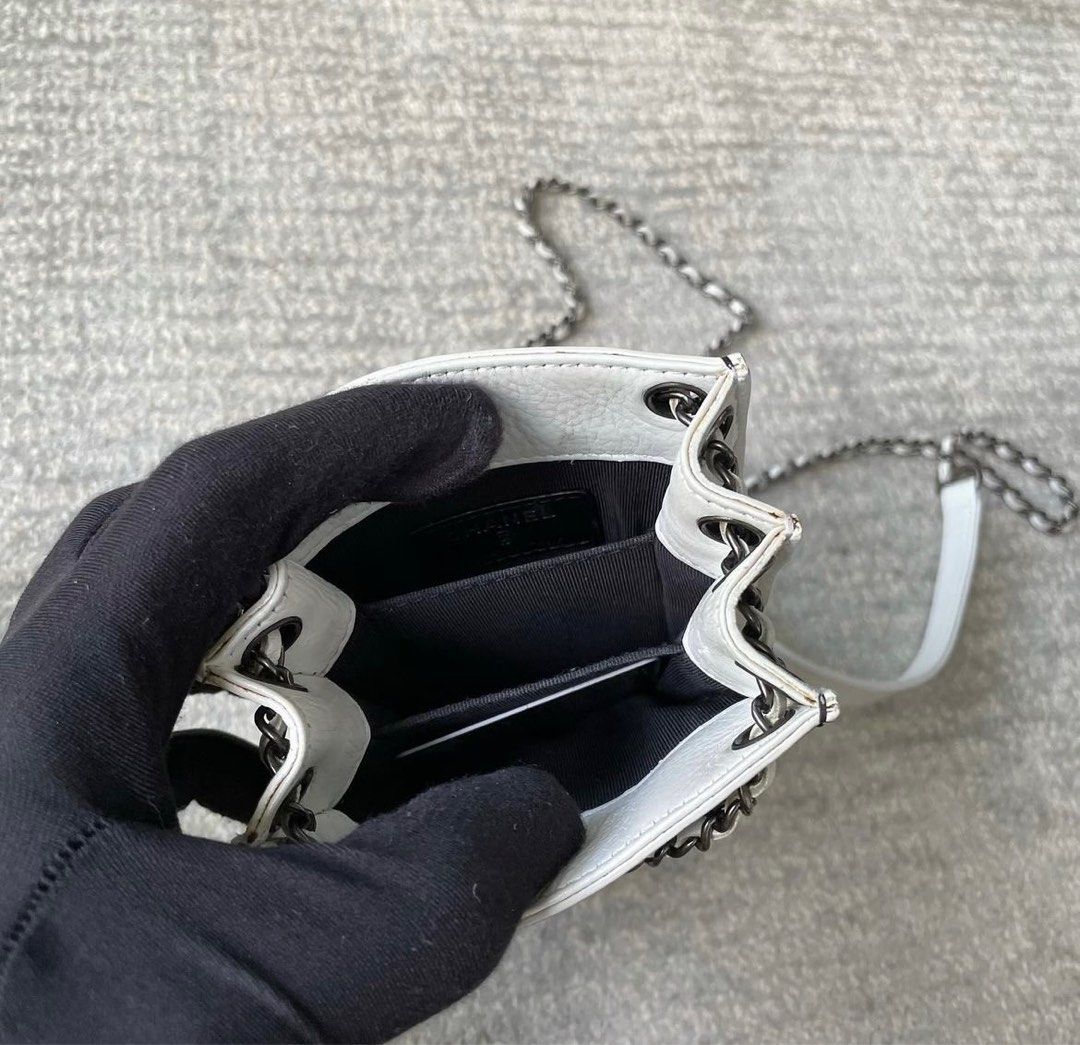 Chanel Vertical Tech Case Calfskin Black / White / Rhw, Luxury, Bags ...