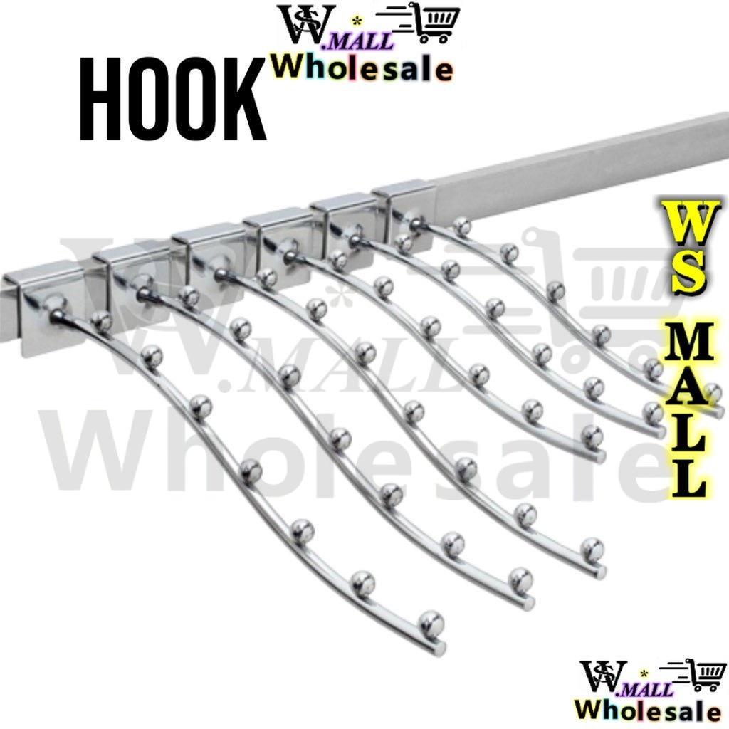 Chrome Plated Metal 5Balls Wall Mount Hook For Screen Hanger Display ...