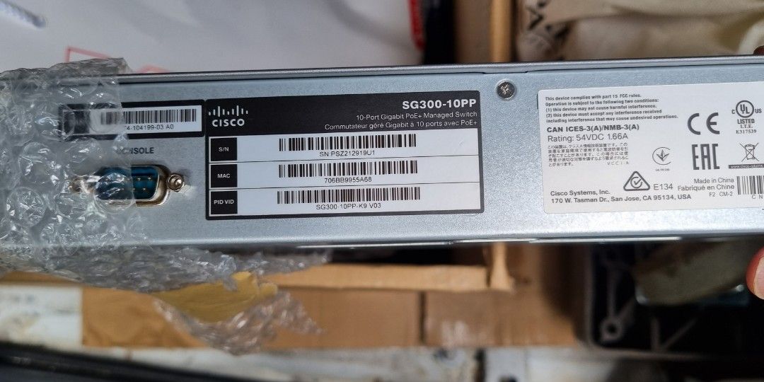 Cisco 10port gigabit Poe managed Switch (sg300-10pp), Computers & Tech ...
