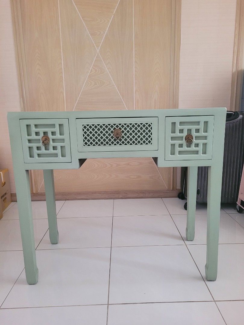 Classic Handmade Peranakan Display Table with Chest Drawers, Furniture ...