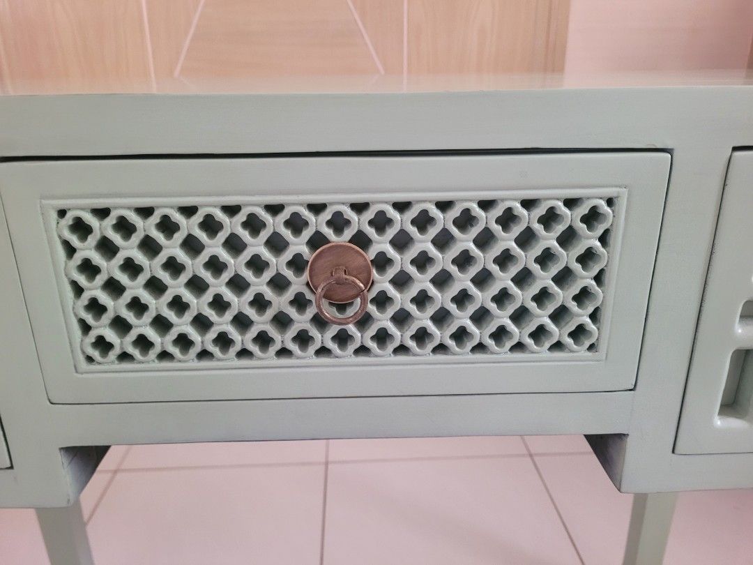 Classic Handmade Peranakan Display Table with Chest Drawers, Furniture ...