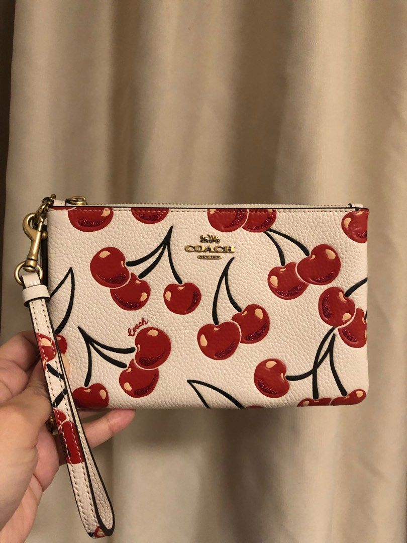 Coach cherry wristlet, Women's Fashion, Bags & Wallets, Purses ...