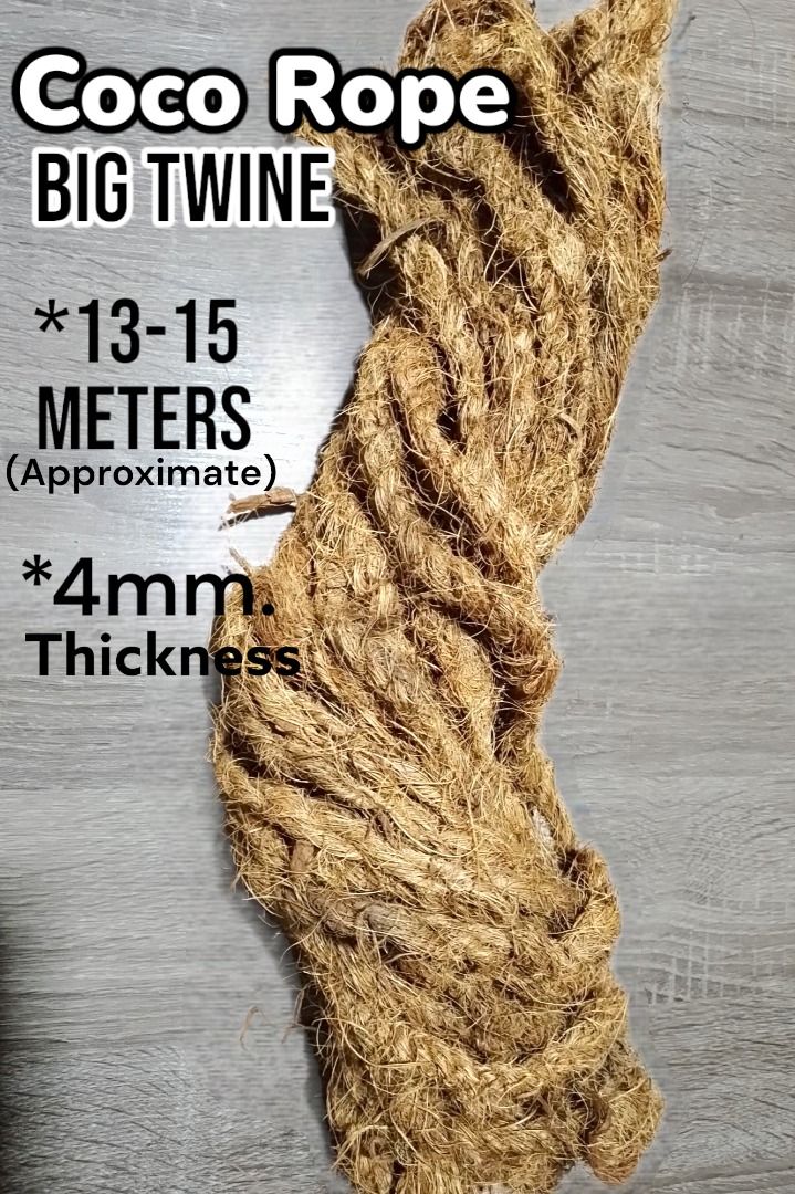 Coco Rope fiber for DIY Coco Pole | 13 to 15 meters(approx.) | 4mm ...