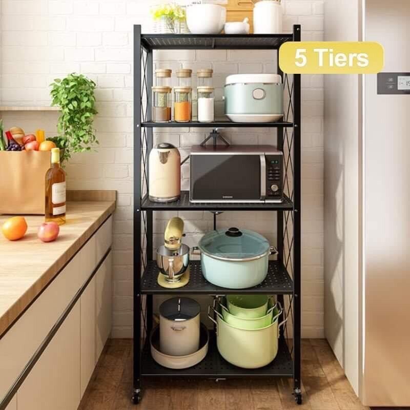 Constructable Storage Iron Shelf with wheels, Furniture & Home Living ...