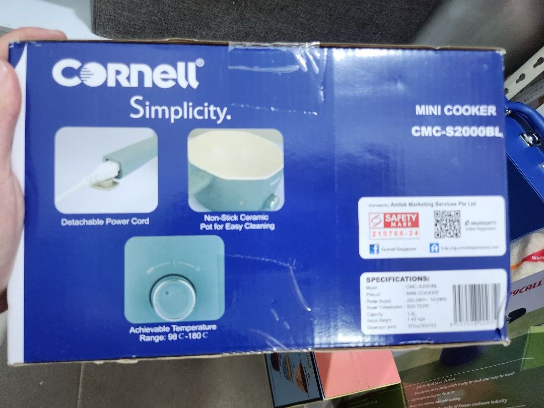 Cornell 1.5L Portable Mini Cooker, Multi-Functional Pot CMCS2000PP/BL ...