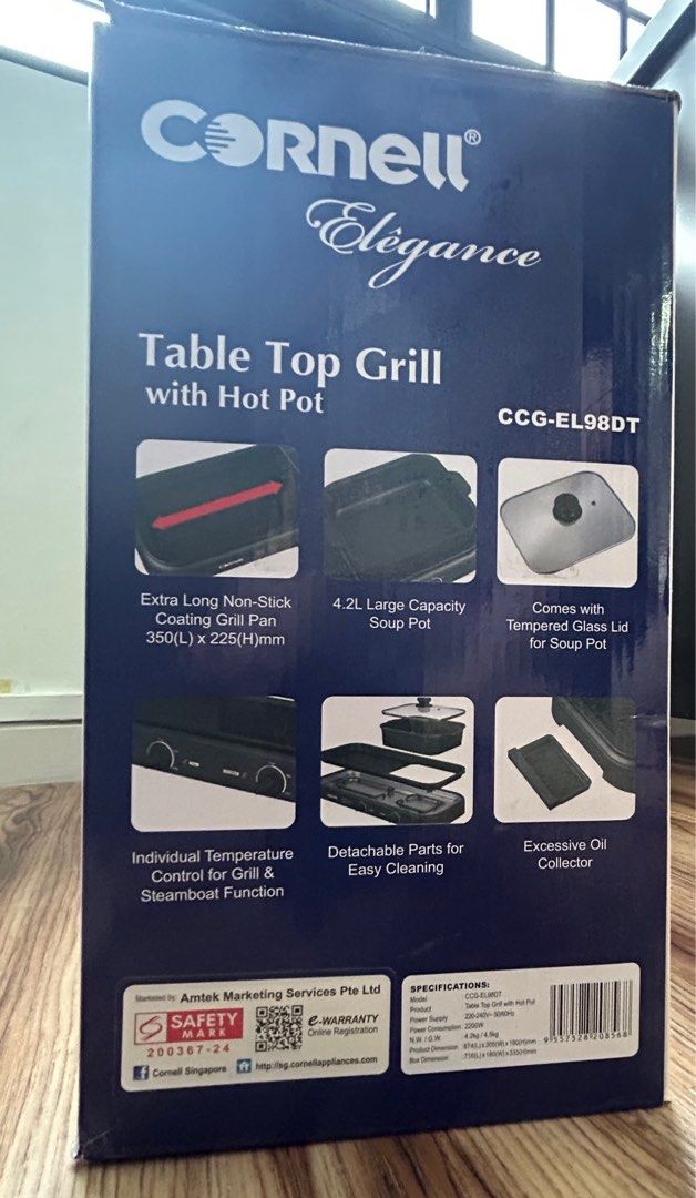 Cornell Table Top Grill with hotpot, TV & Home Appliances, Kitchen ...