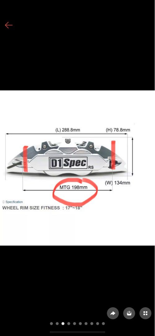 D1 spec disc rotor and adapter for D1 spec RS caliper.( for Mitsubishi ...