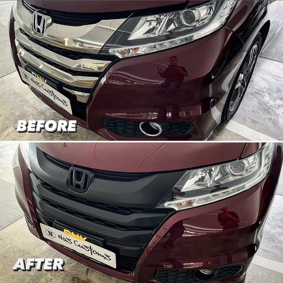 Dechrome Honda with Plasti Dip / Plasticdip Honda Civic / Honda Fit ...