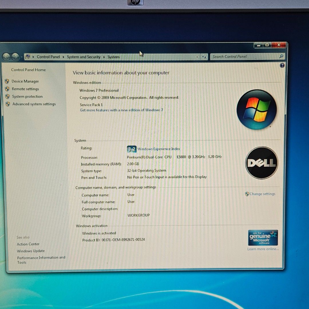 DELL Computer Set (Windows 7 + Microsoft Office 10) with Monitor, Mouse ...