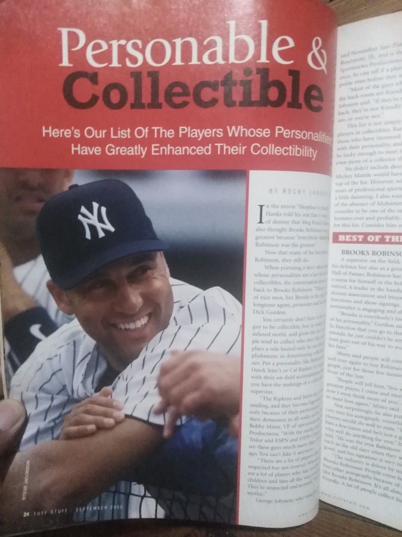 Derek Jeter cover tuff stuff magazine sept 2006 issue on Carousell