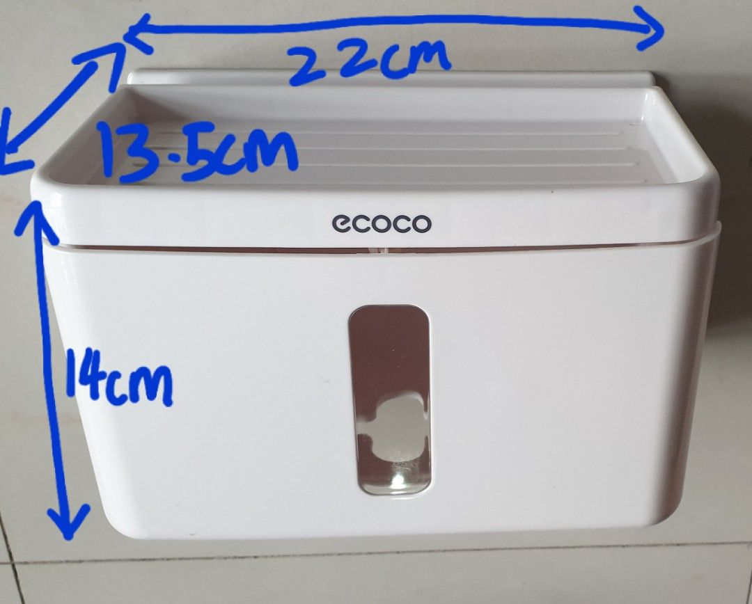 Ecoco Tissue/Toilet Roll box, Furniture & Home Living, Bathroom ...