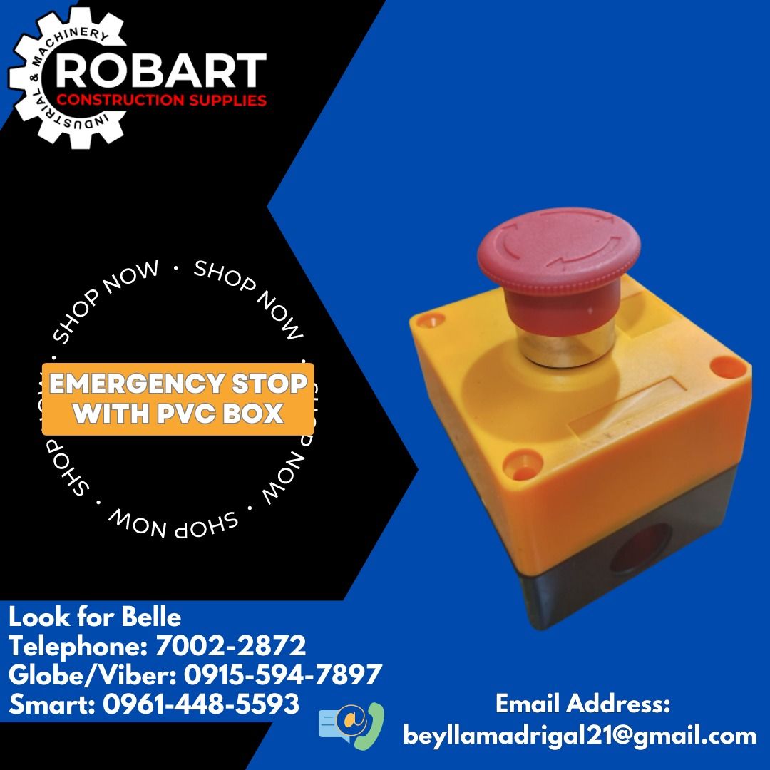 Emergency Stop with PVC Box, Commercial & Industrial, Construction ...