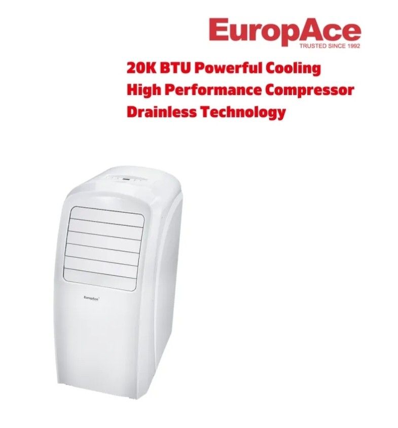 Europace Powerful Portable Air Conditioner - 20K BTU, TV & Home ...