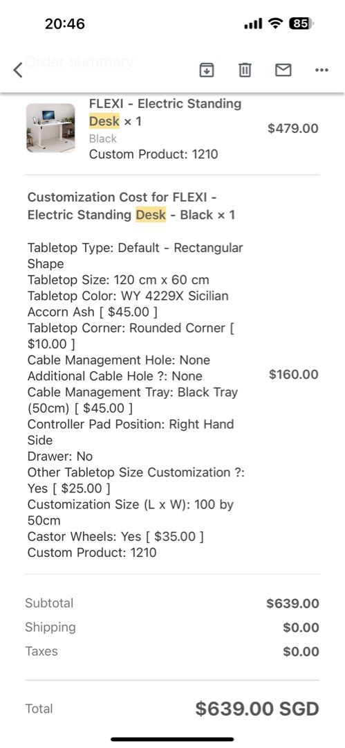Flexi Electric Standing Desk, Furniture & Home Living, Furniture, Tables & Sets on Carousell