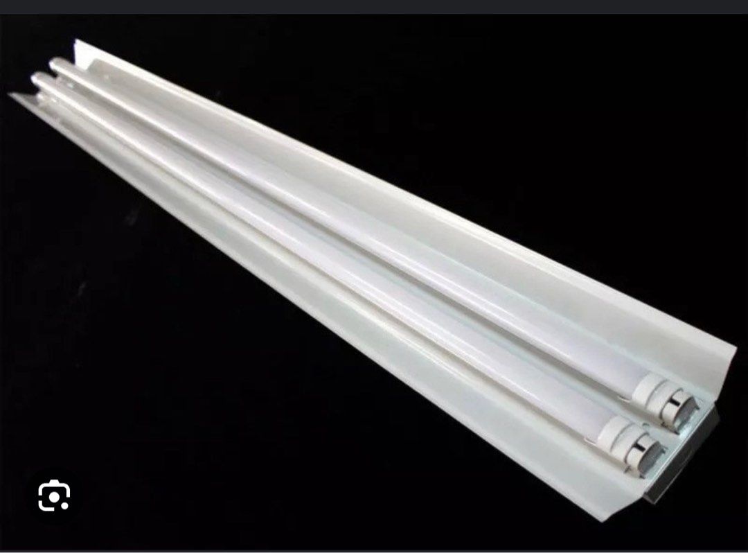 Fluorescent light set with reflector, Furniture & Home Living, Lighting ...