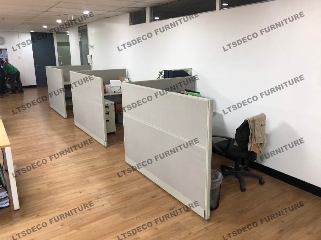 FULL FABRIC SCREEN PANEL OFFICE PARTITION WORKSTATION TABLE FURNITURES ...