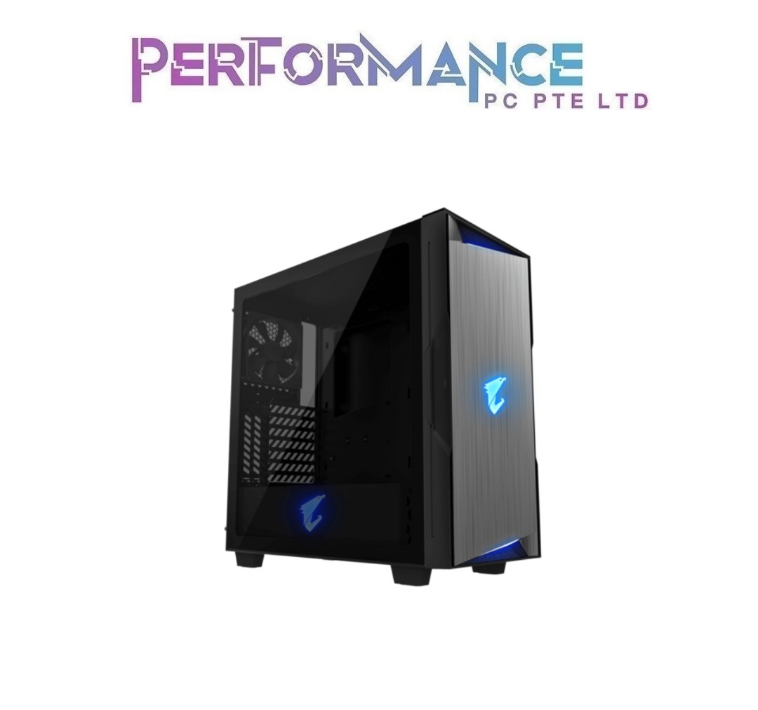 GIGABYTE AC300 GLASS CASE AORUS ATX Chassis with 4mm Black Tempered ...