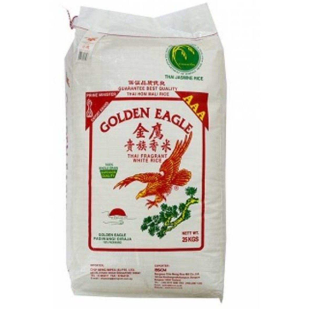 Golden eagle rice 25kg, Food & Drinks, Rice & Noodles on Carousell