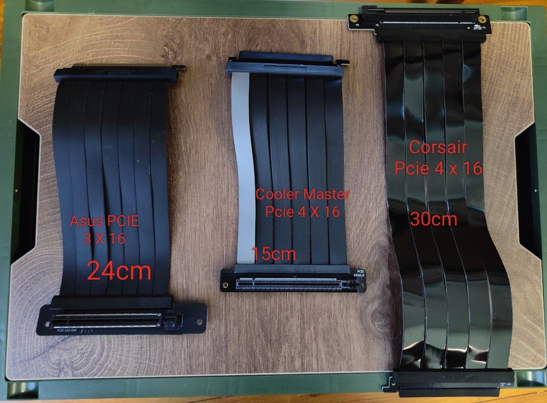 GPU PCIE 3/4 X 16 RISER CABLES, Computers & Tech, Parts & Accessories ...