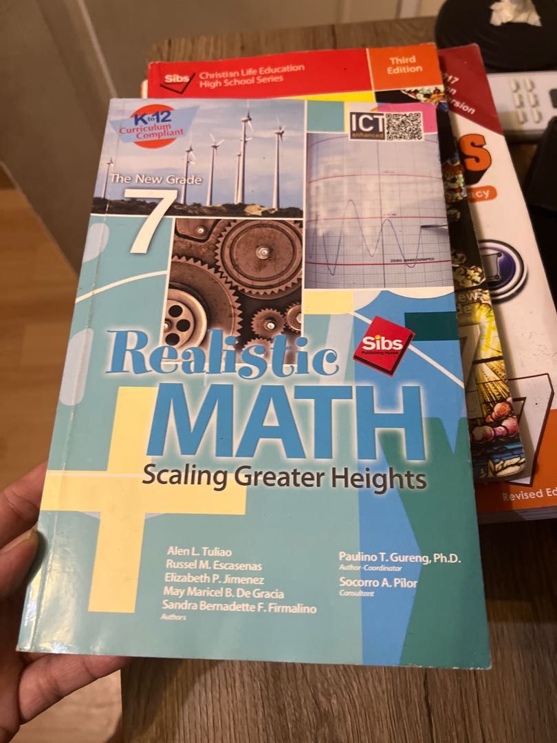 Grade 7 text books Pluma 7, Realistic Math 7, kayamanan araling ...