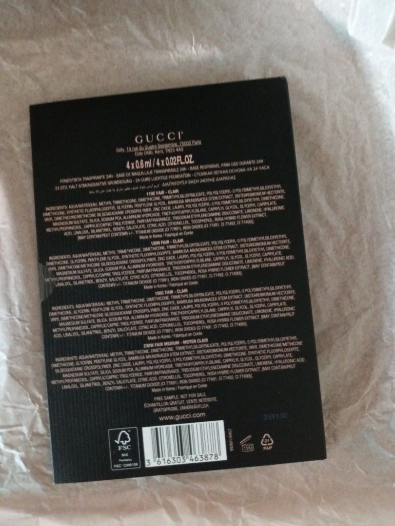 Gucci foundation sample, Beauty & Personal Care, Face, Makeup on Carousell
