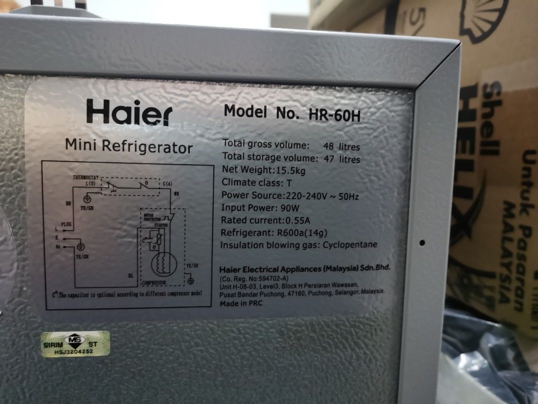 Haier Mini Refrigerator, TV & Home Appliances, Kitchen Appliances ...