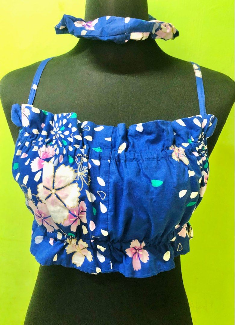 HANDMADE ruched criss-cross top on Carousell