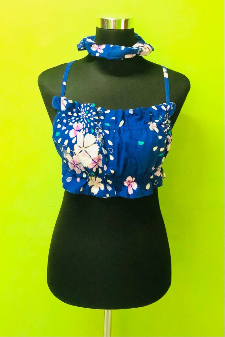 HANDMADE ruched criss-cross top on Carousell