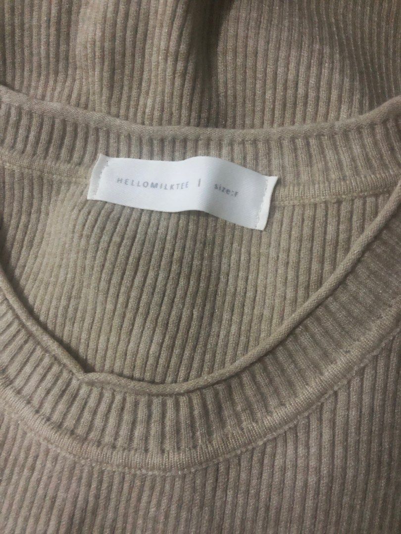 Hello milk tee knitted maxi dress on Carousell