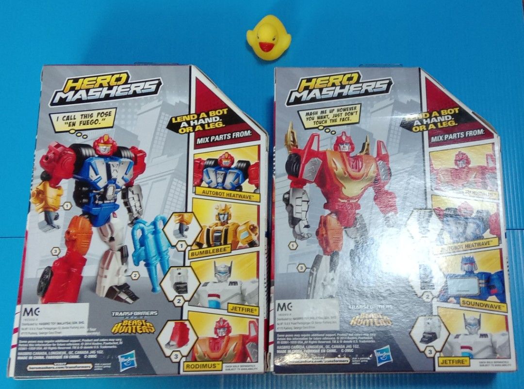 Hero Mashers Bumblebee & Swoop (a.k.a. Strafe) Optimus Prime Jetfire ...