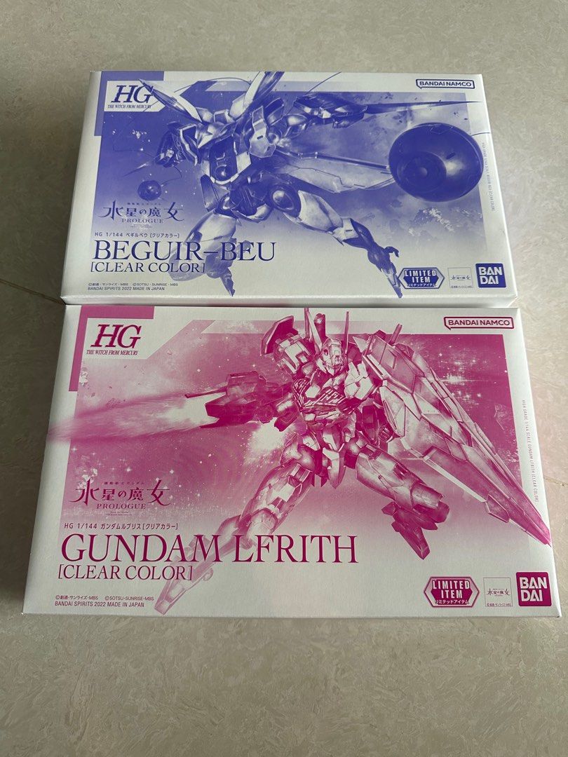 一對（HG 1/144 GUNDAM LFRITH [CLEAR COLOR]及HG 1/144 BEGUIR-BEU [CLEAR ...