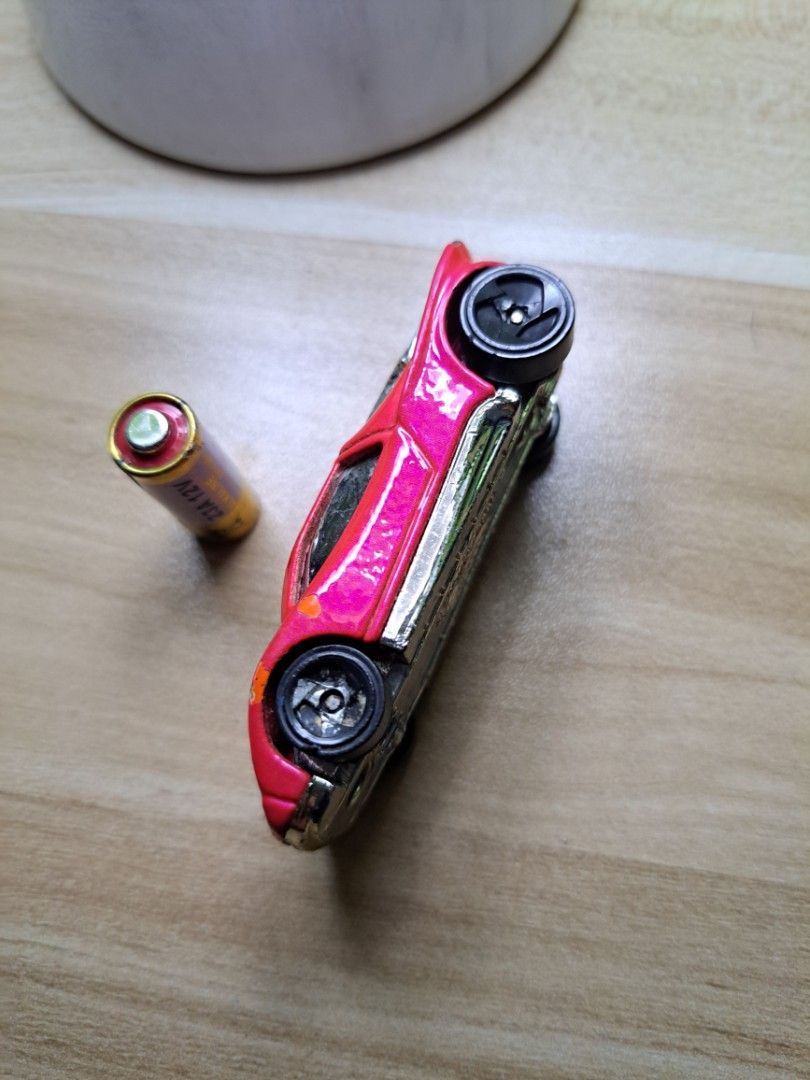 Hot Wheels 1990 Mattel Pink Speed Blaster w/ Chrome Base on Carousell