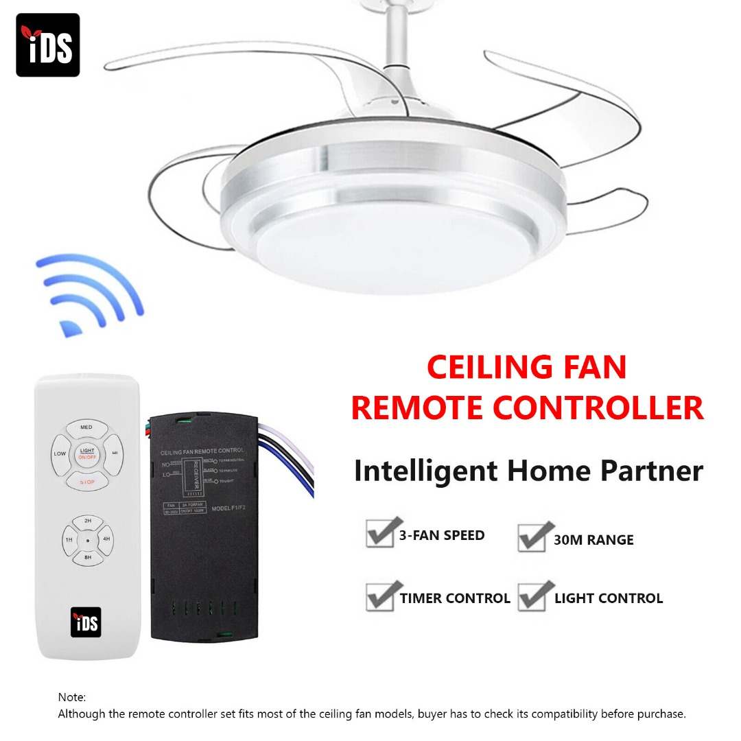 [iDS] Ceiling Fan Remote Control Kit, 3-in-1 Ceiling Fan Light/Timing ...