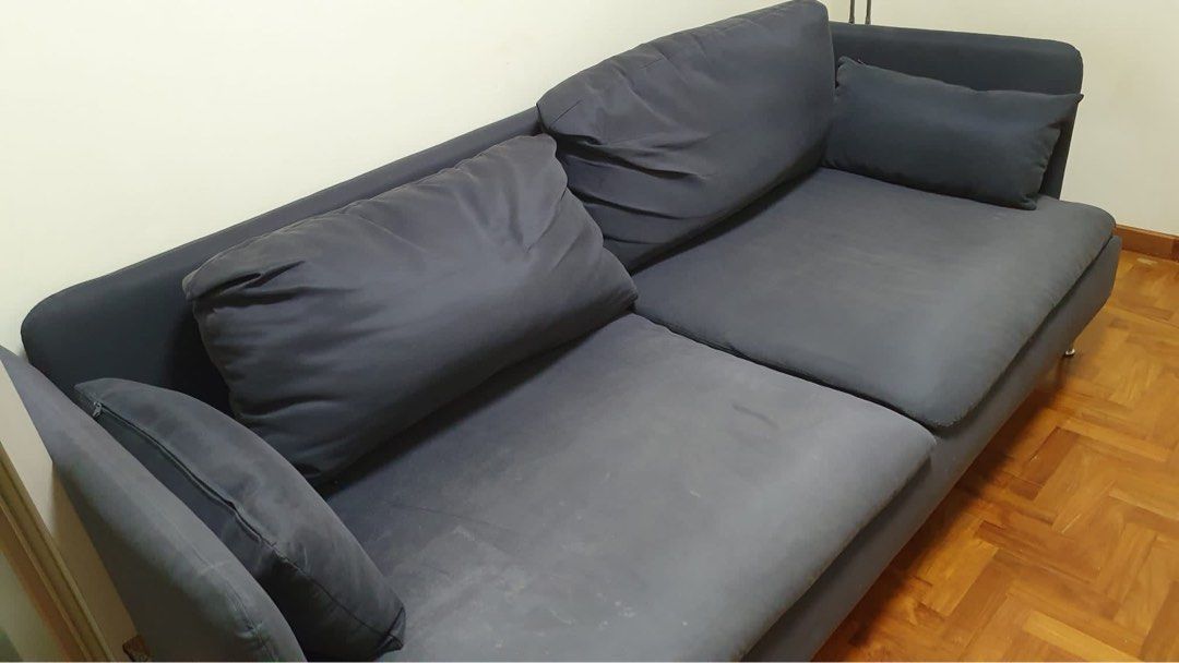 IKEA - Soderhamn - 3 seat sofa with Armrests - Fridtuna Dark Grey ...