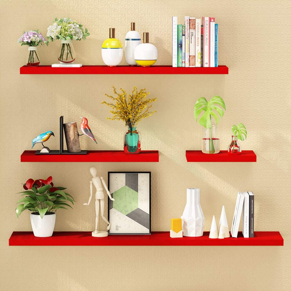 Ikea High Gloss Red Wall Shelf (110cm x 26 cm x 5cm), Furniture & Home ...