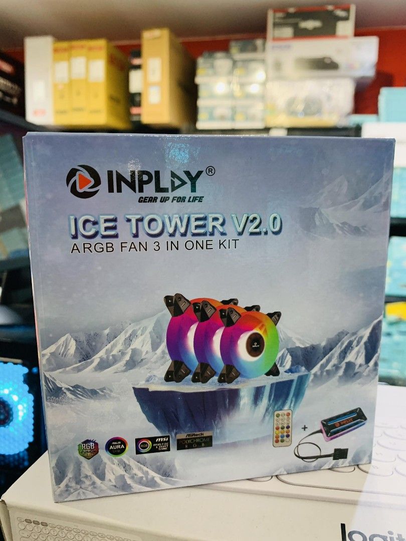 Inplay 120mm ARGB Cooling Fan Ice Tower V2 3in1 Kit With Controller ...
