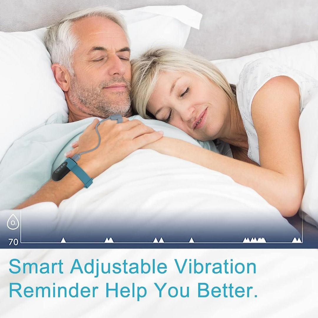 J017) WELLUE SLEEPU WRIST PULSE OXIMETER - WEARABLE OXYGEN MONITOR WITH ...