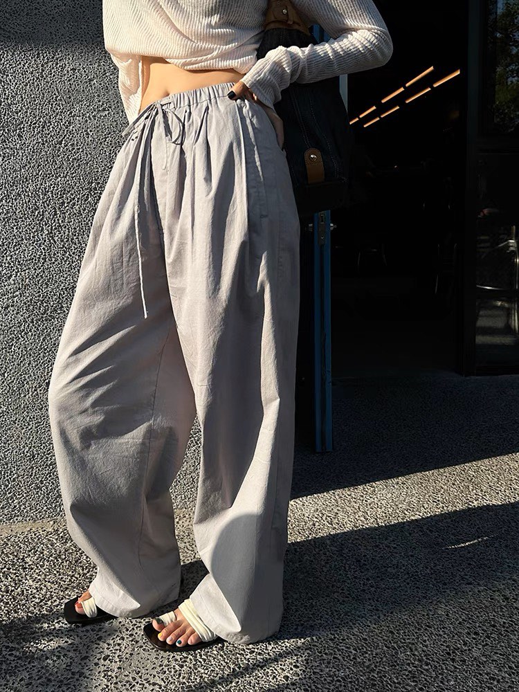 Jade Drawstring Relaxed Airy Pants, Women's Fashion, Bottoms, Other ...