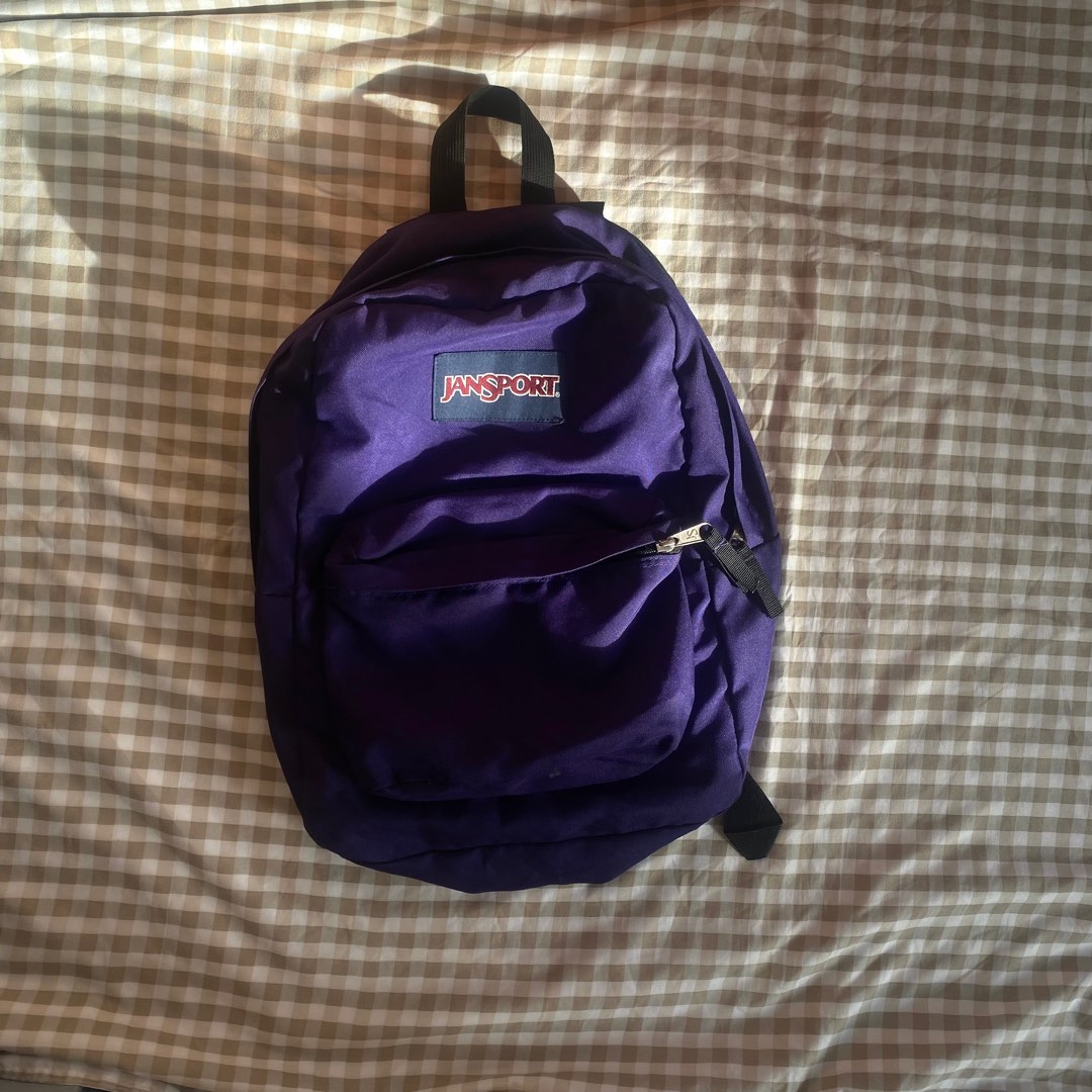 Jansport Bag Violet Dark Purple Backpack, Women's Fashion, Bags ...