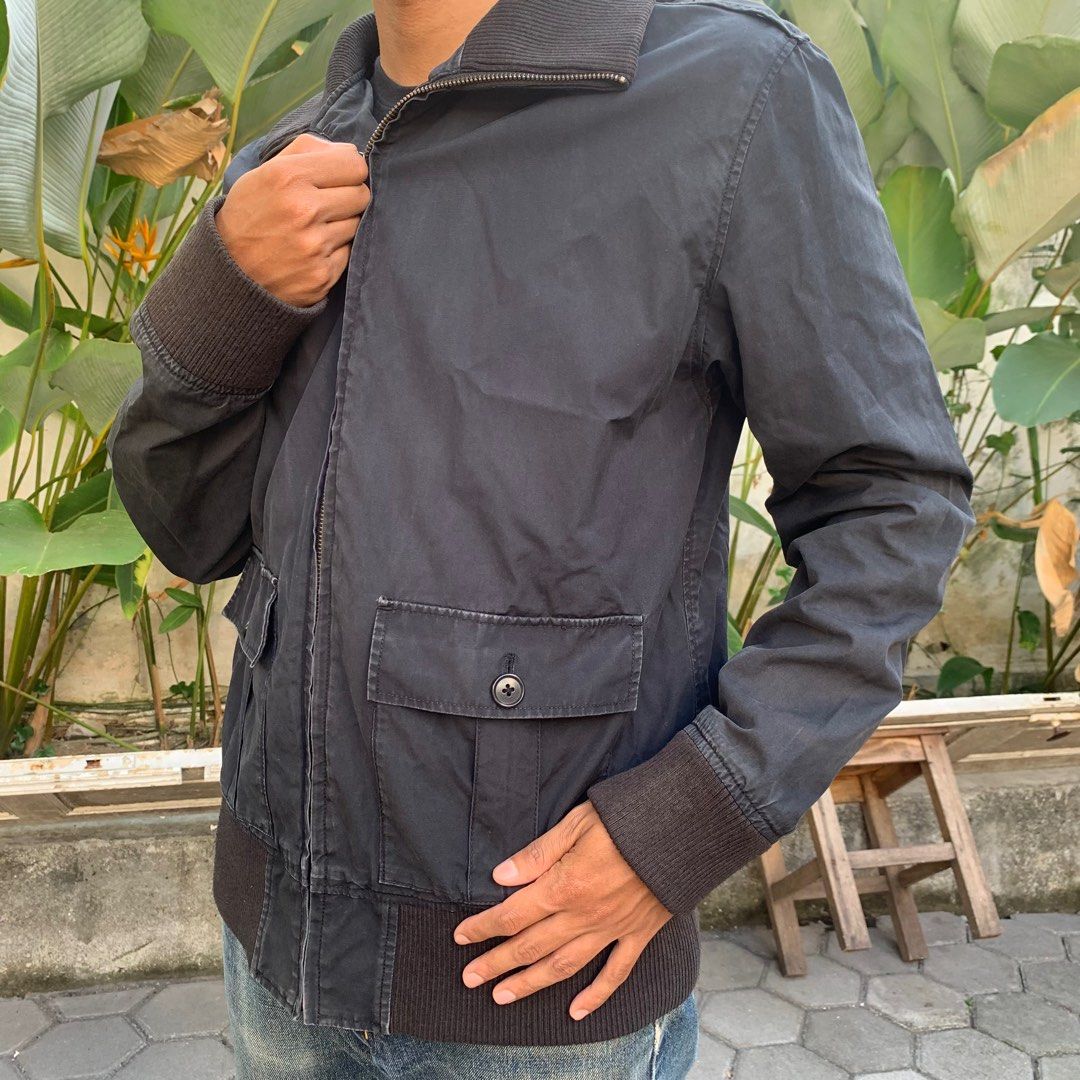Japan flight jacket Beams, Fesyen Pria, Pakaian , Baju Luaran di Carousell