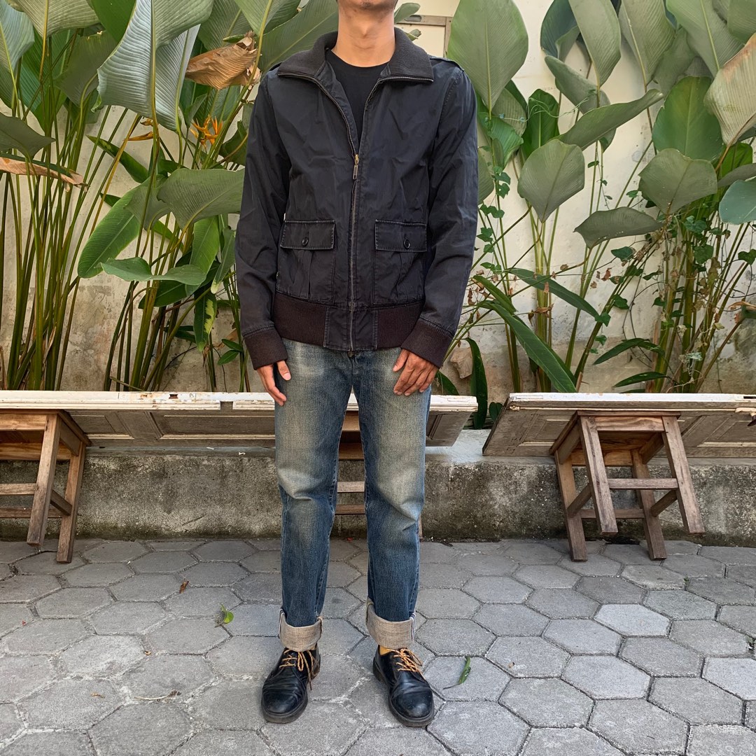 Japan flight jacket Beams, Fesyen Pria, Pakaian , Baju Luaran di Carousell