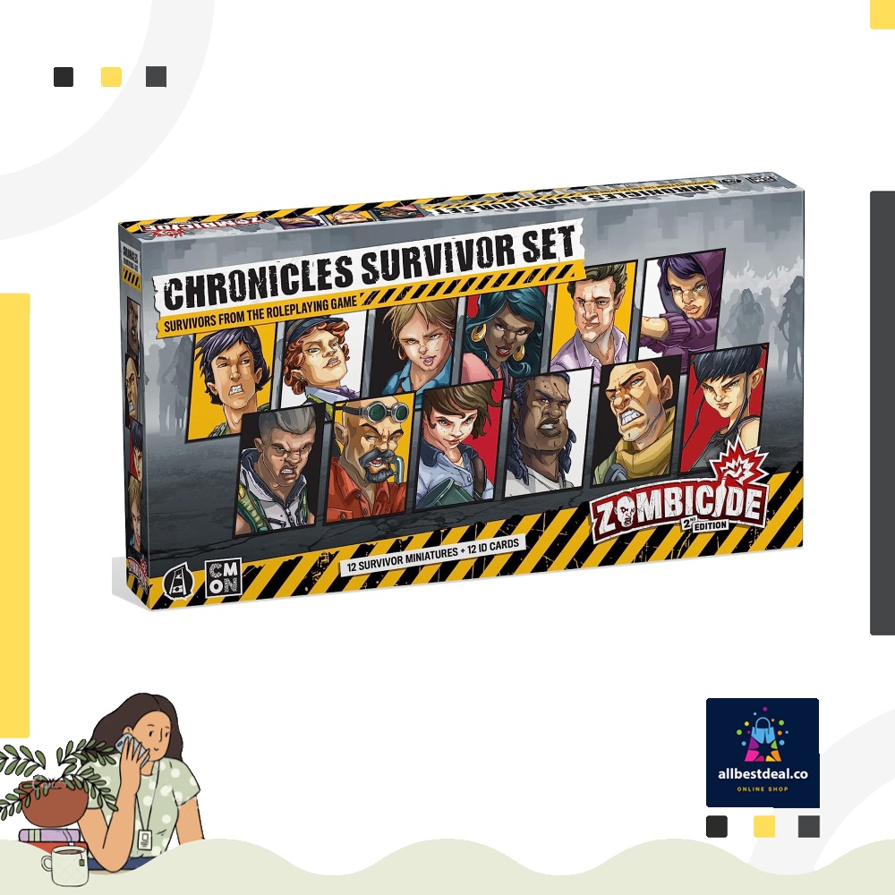Kickstarter Exclusive CMON Zombicide 2nd Edition Chronicles Survivors, ZCD005,Various, Hobbies ...