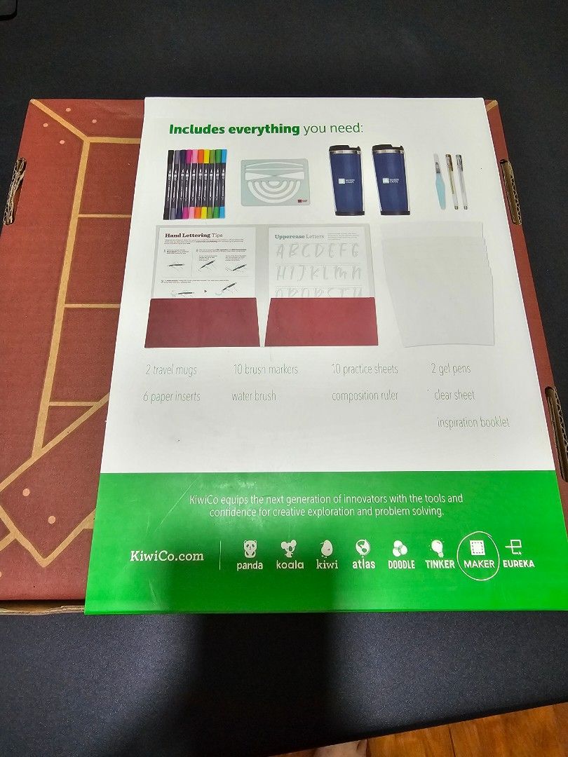 KiwiCo Hand Lettered Travel Mug Craft Kit, Hobbies & Toys, Stationery & Craft, Craft Supplies ...